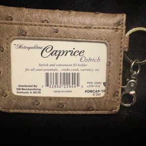 Metropolitan | Bags | Metropolitan Caprice Ostrich Wallet Key Chain ...